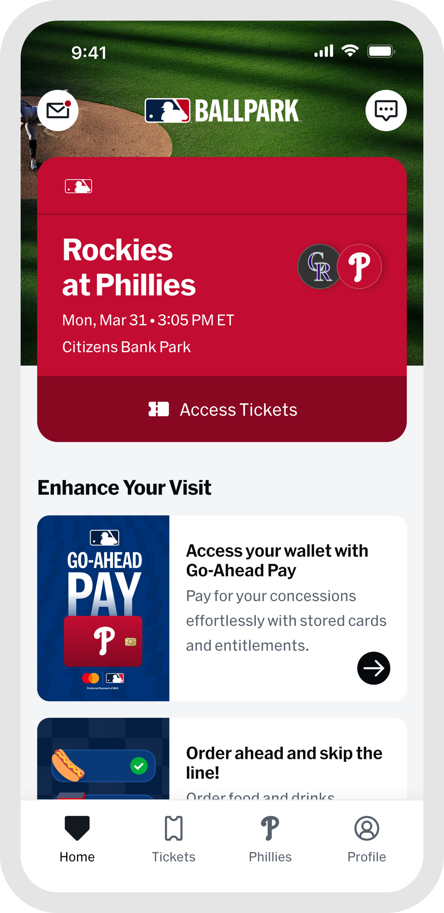 MLB Ballpark App | Philadelphia Phillies