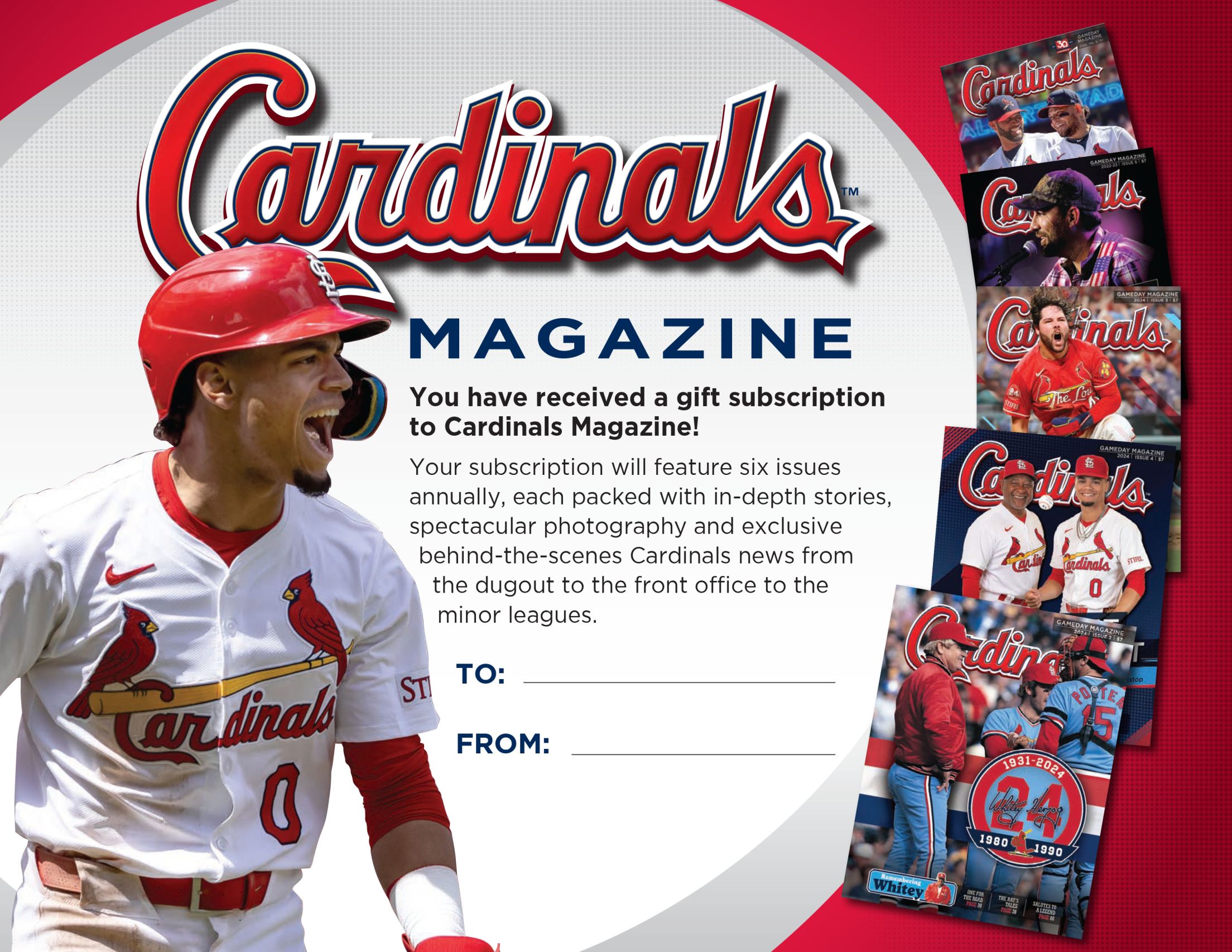 Cardinals Magazine - Gift Letters | St. Louis Cardinals