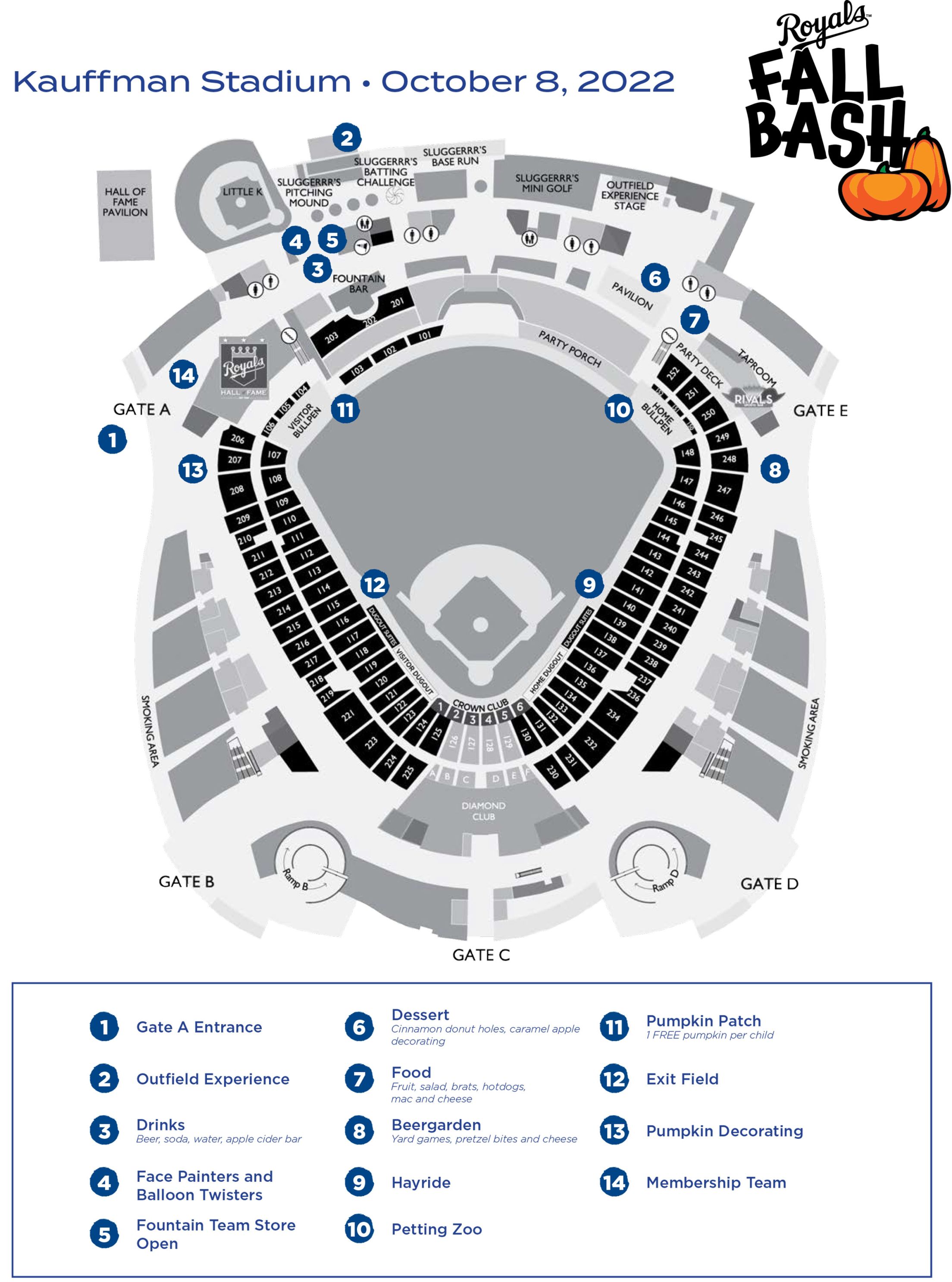 Royals STM Fall Bash Map | Kansas City Royals