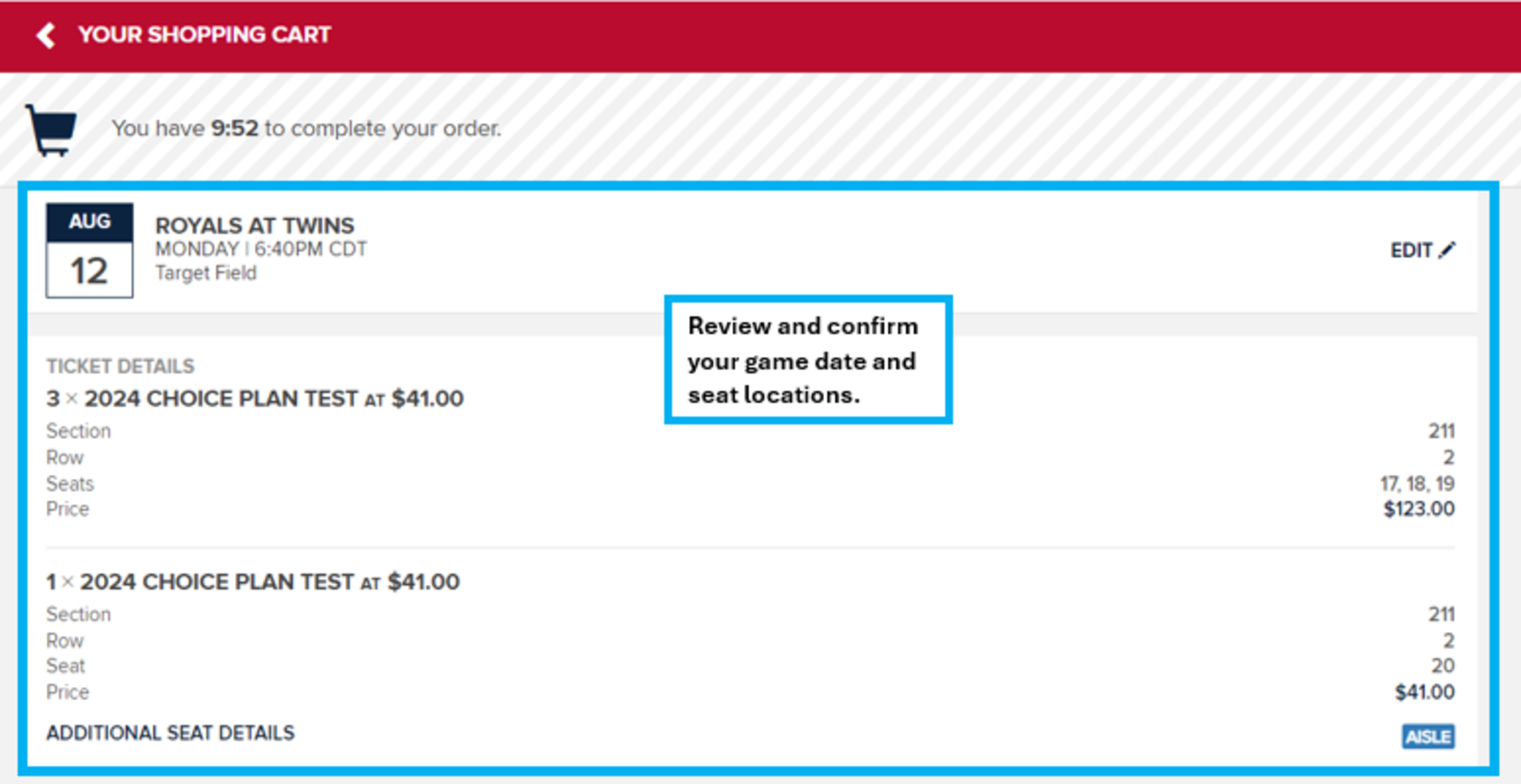 Choice Membership on Desktop | Minnesota Twins