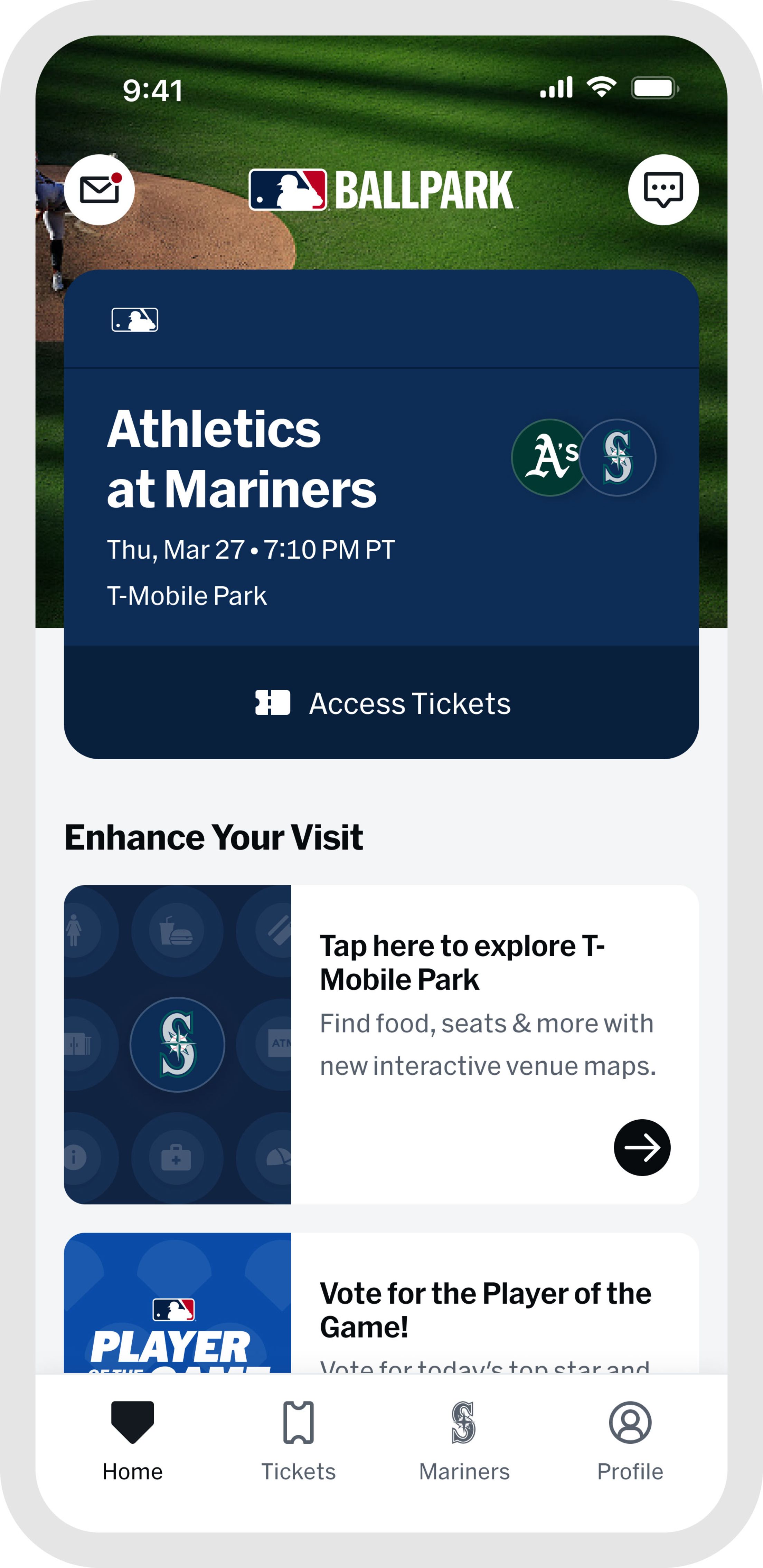 MLB Ballpark App | Seattle Mariners