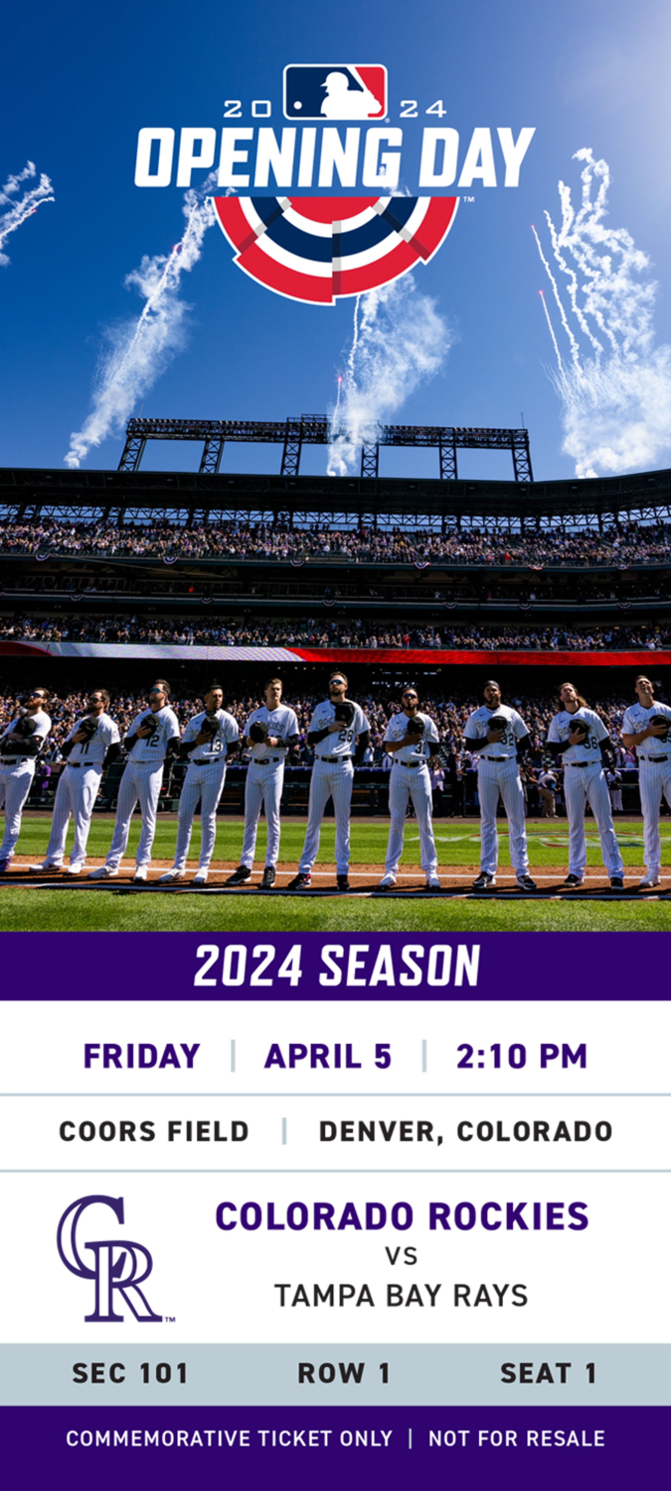 Commemorative Tickets | Colorado Rockies