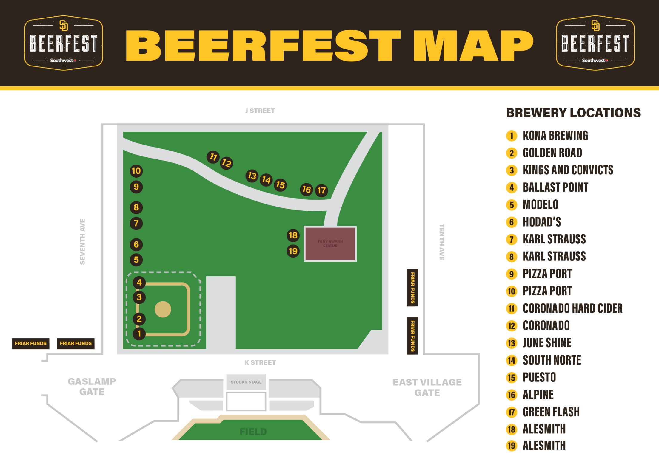 Party in the Park - Map | San Diego Padres