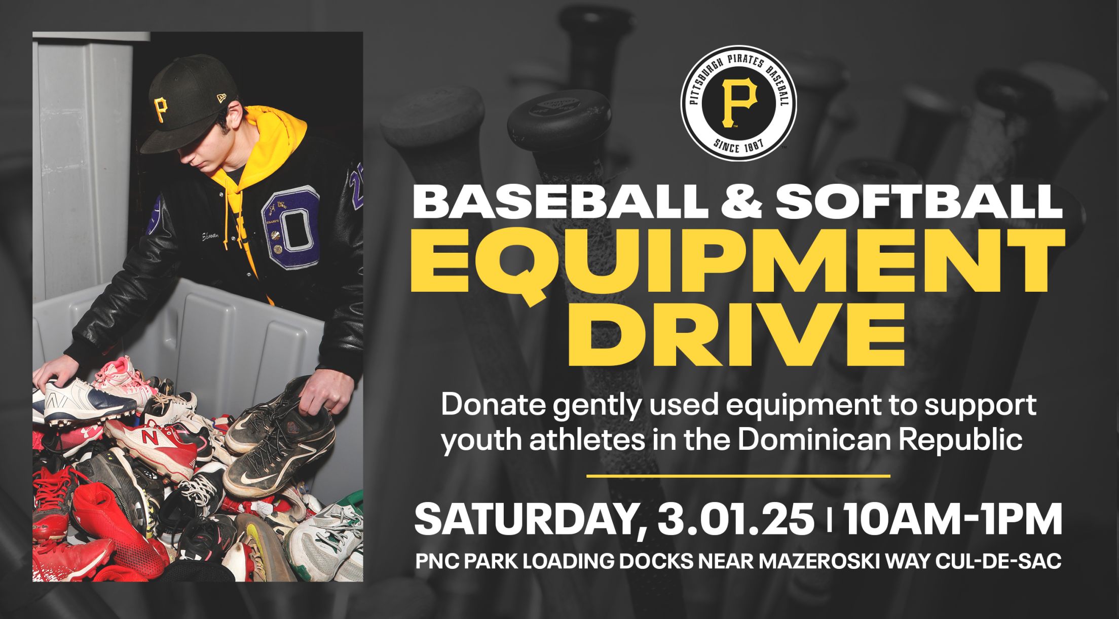 Baseball and Softball Equipment Drive | Pittsburgh Pirates