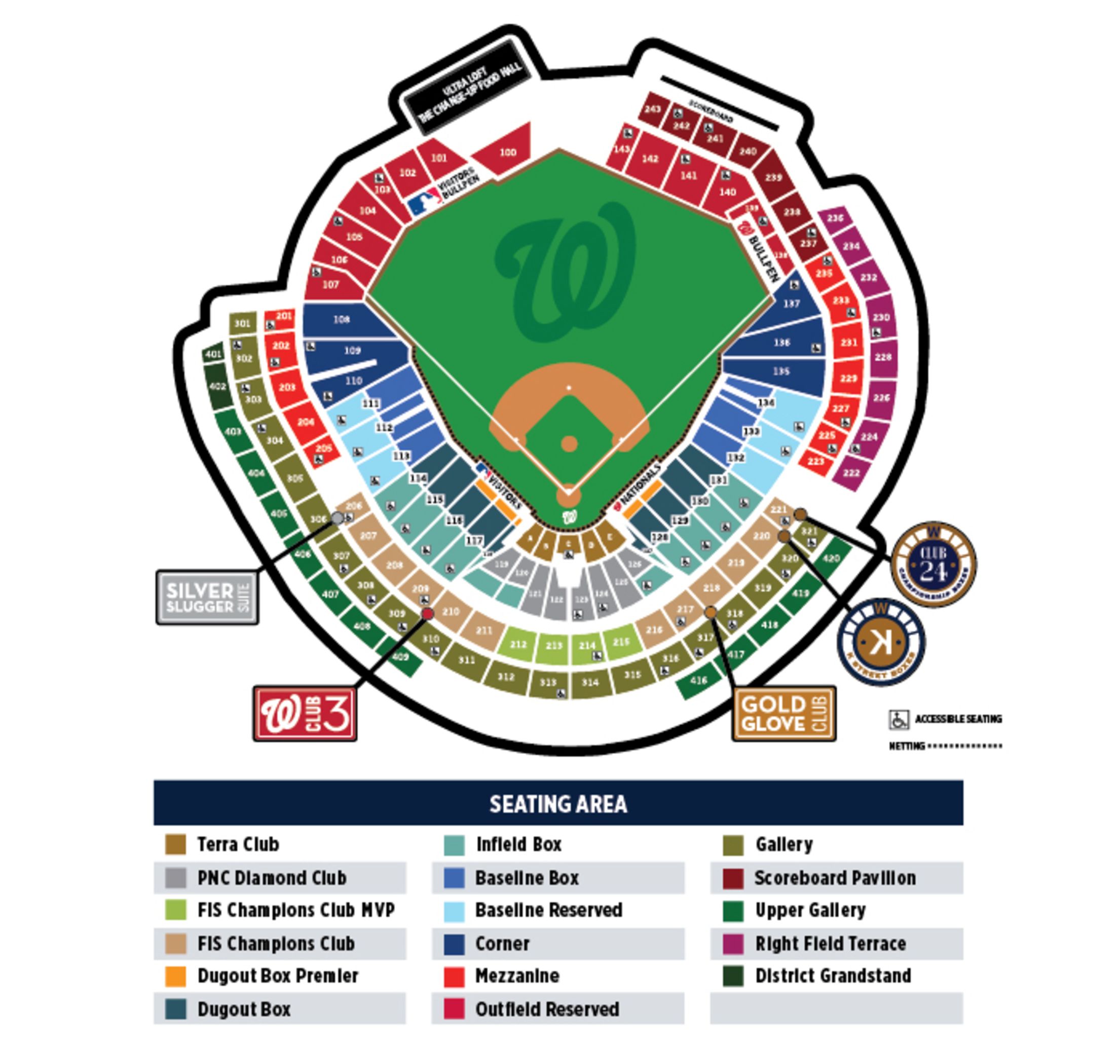 Nationals Seat Map | Washington Nationals