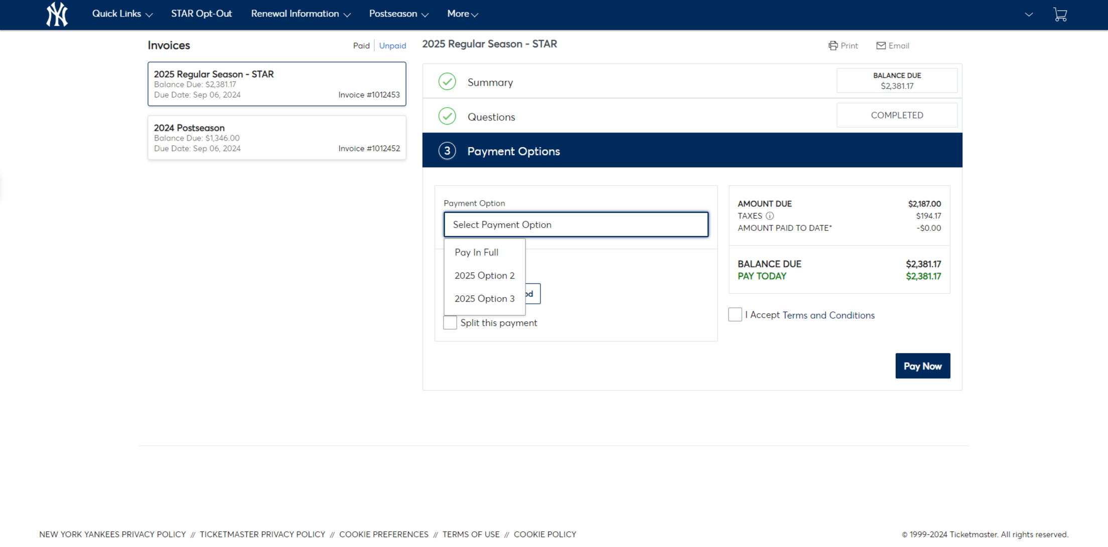 Invoice Payment Process | New York Yankees