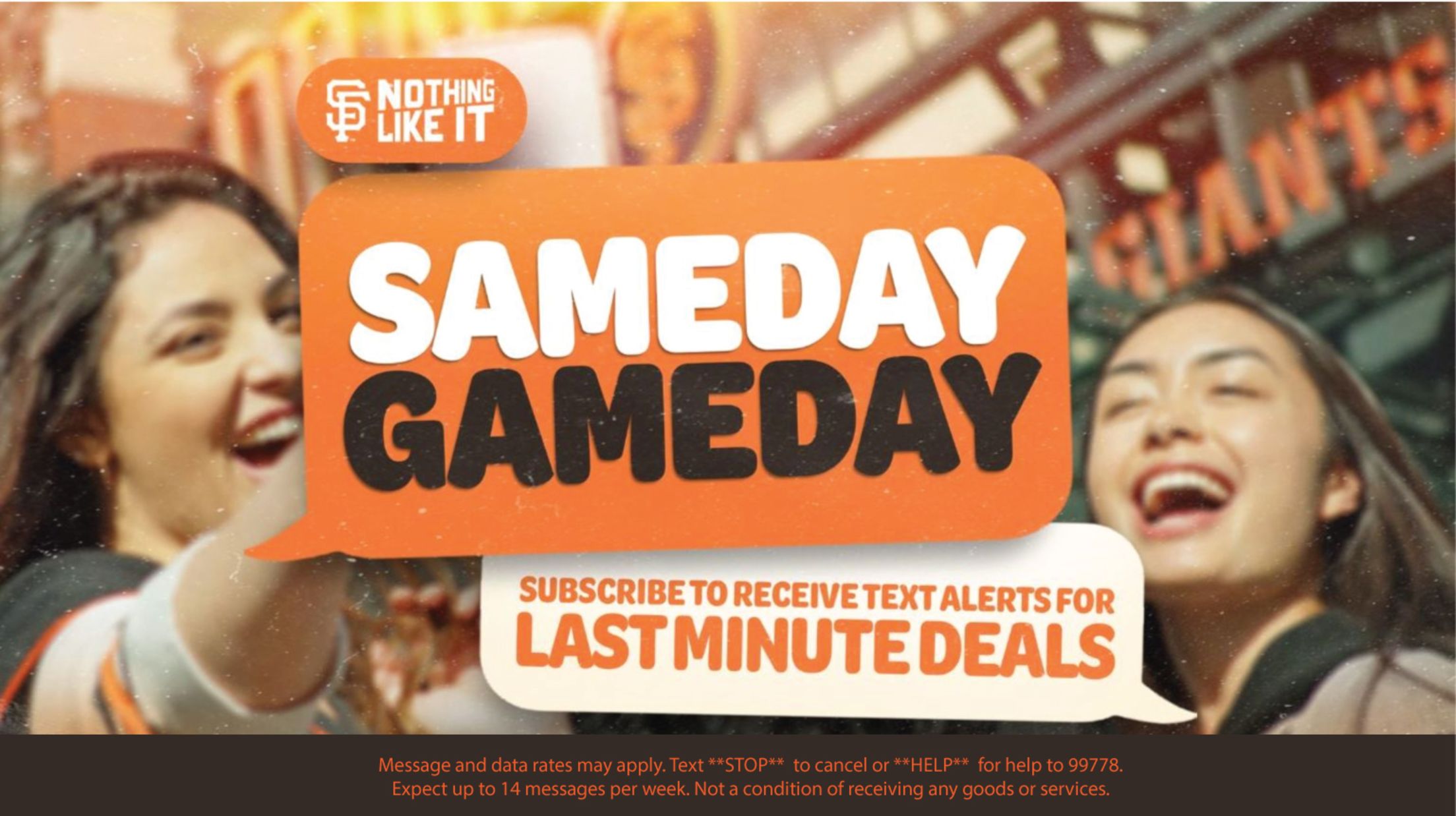 Sign up for Sameday Gameday deals | San Francisco Giants
