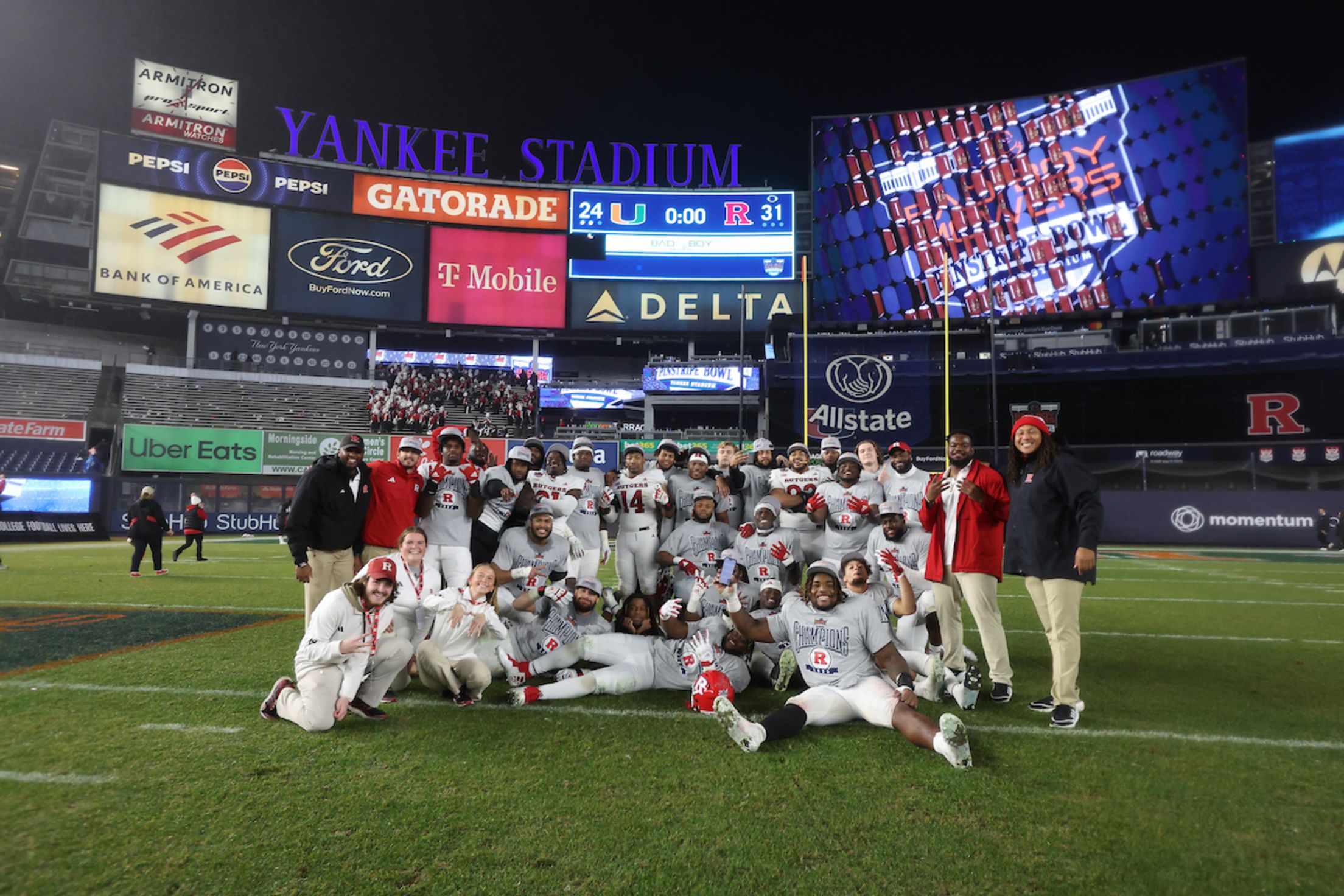 2023 Champion Rutgers | Pinstripe Bowl | New York Yankees