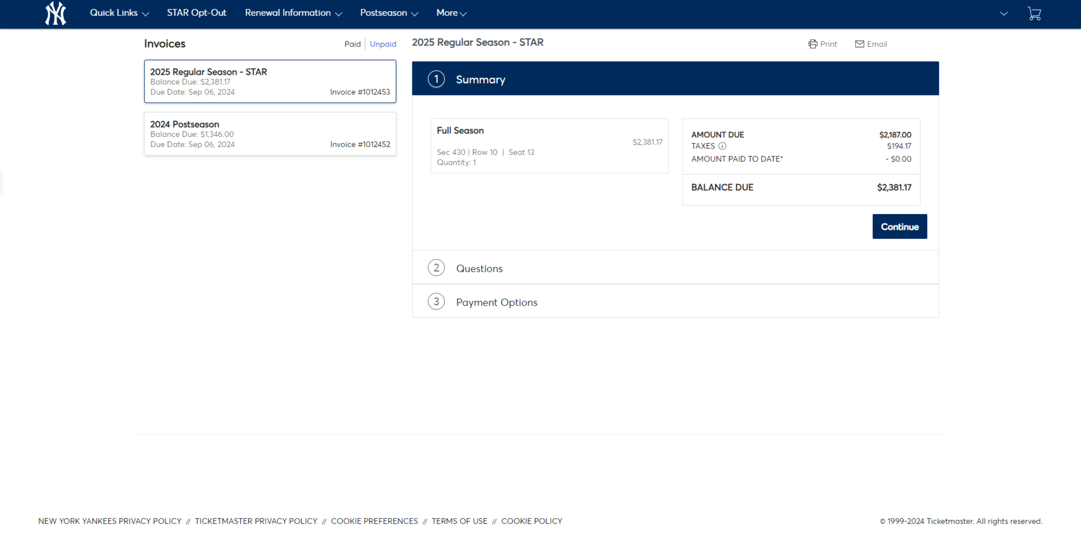 Invoice Payment Process | New York Yankees