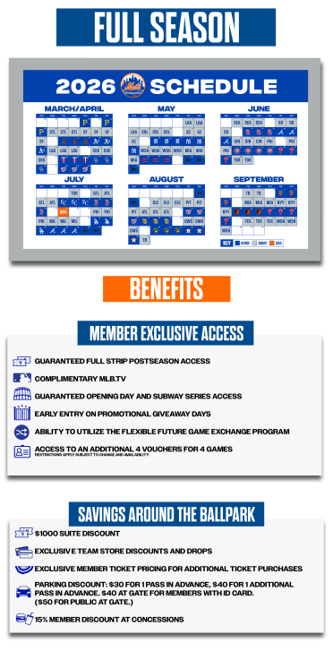 Buy Mets Season Memberships | New York Mets
