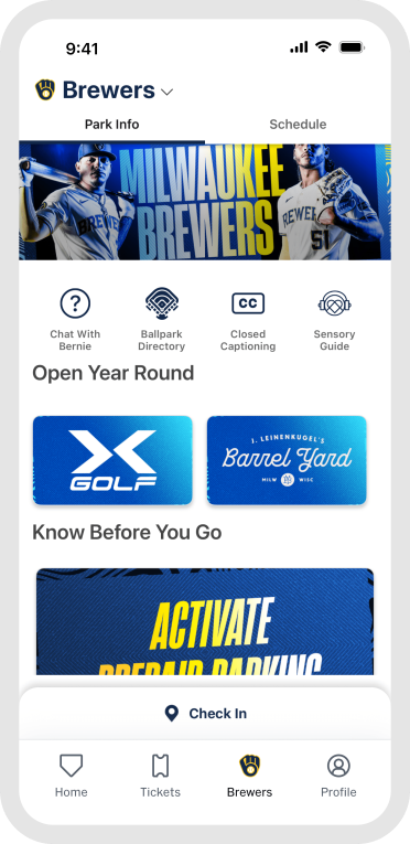 MLB Ballpark App | Milwaukee Brewers