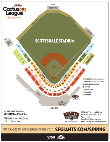 Giants Spring Training | Seating Chart | San Francisco Giants