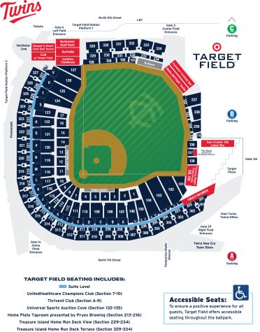 Target Field Seating Map | Minnesota Twins