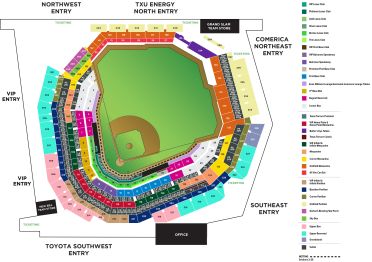 Globe Life Field Seating Map | Texas Rangers