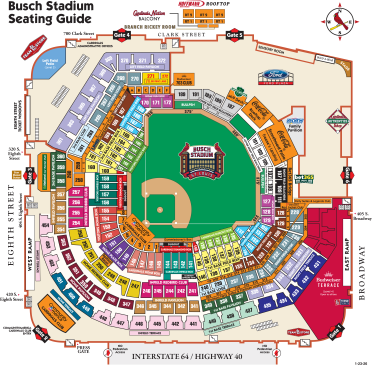 Busch Stadium Seat Map | St. Louis Cardinals
