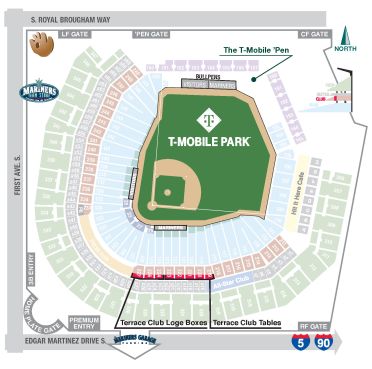 Premium Tickets - Terrace Club Loge Tables | Seattle Mariners