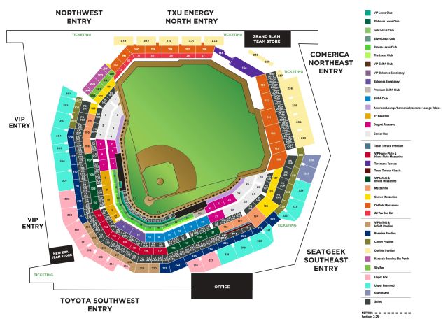 Globe Life Field Seating Map | Texas Rangers