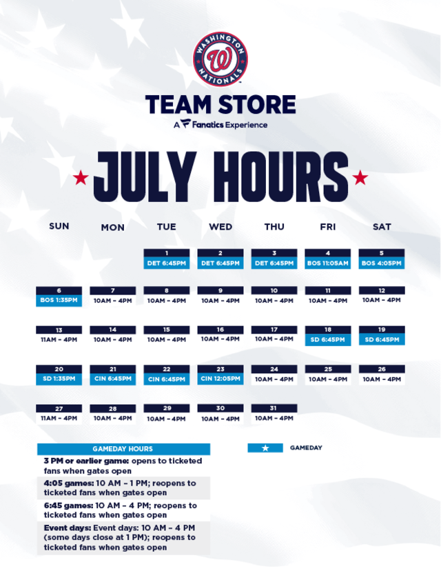 Nationals Team Store | Washington Nationals