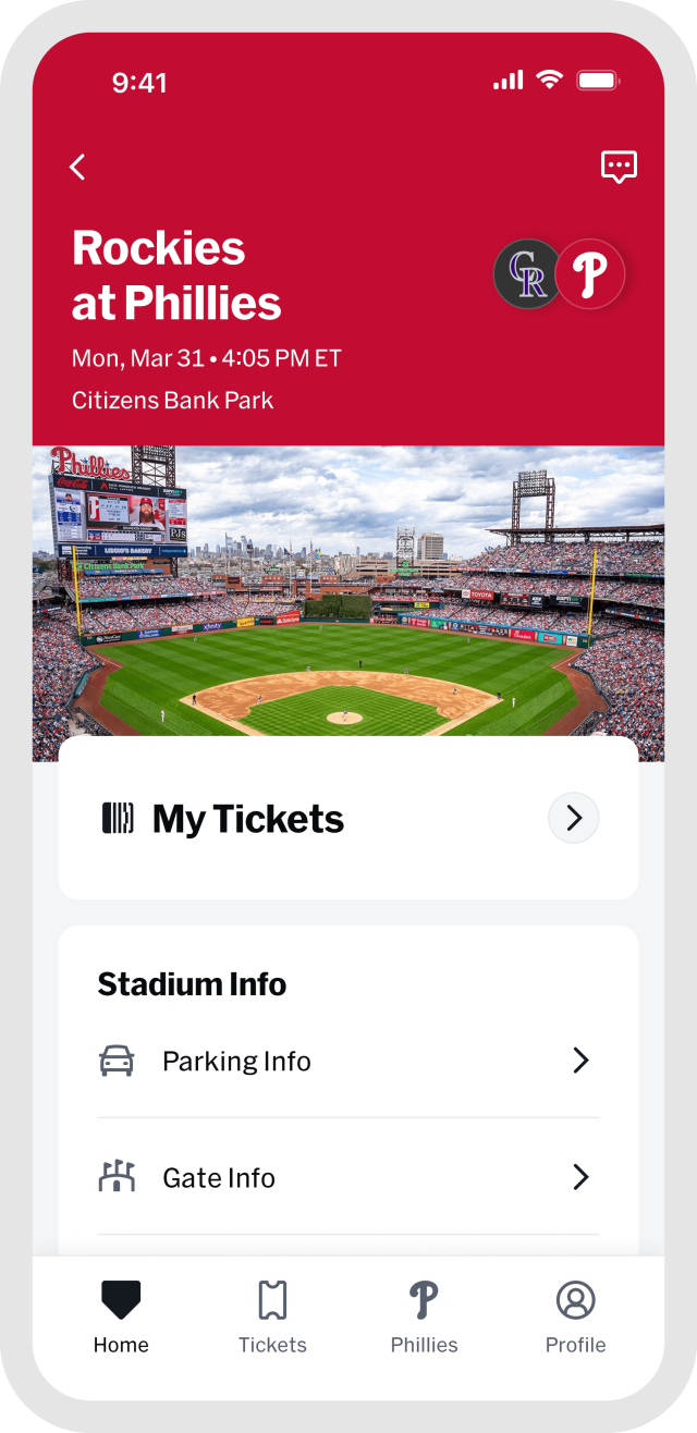 MLB Ballpark App | Philadelphia Phillies