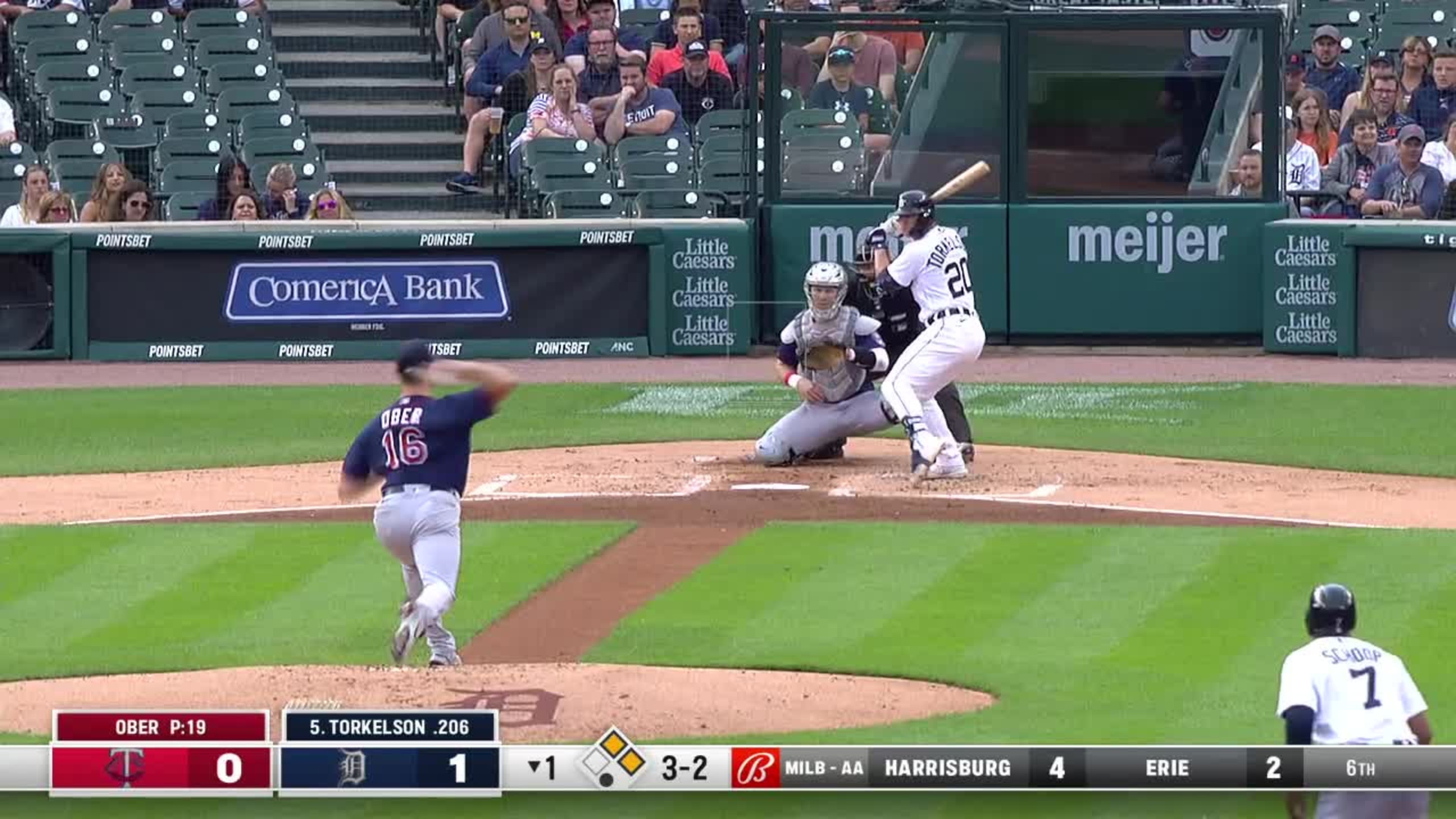 Spencer Torkelson grounds into a double play, shortstop Jermaine ...