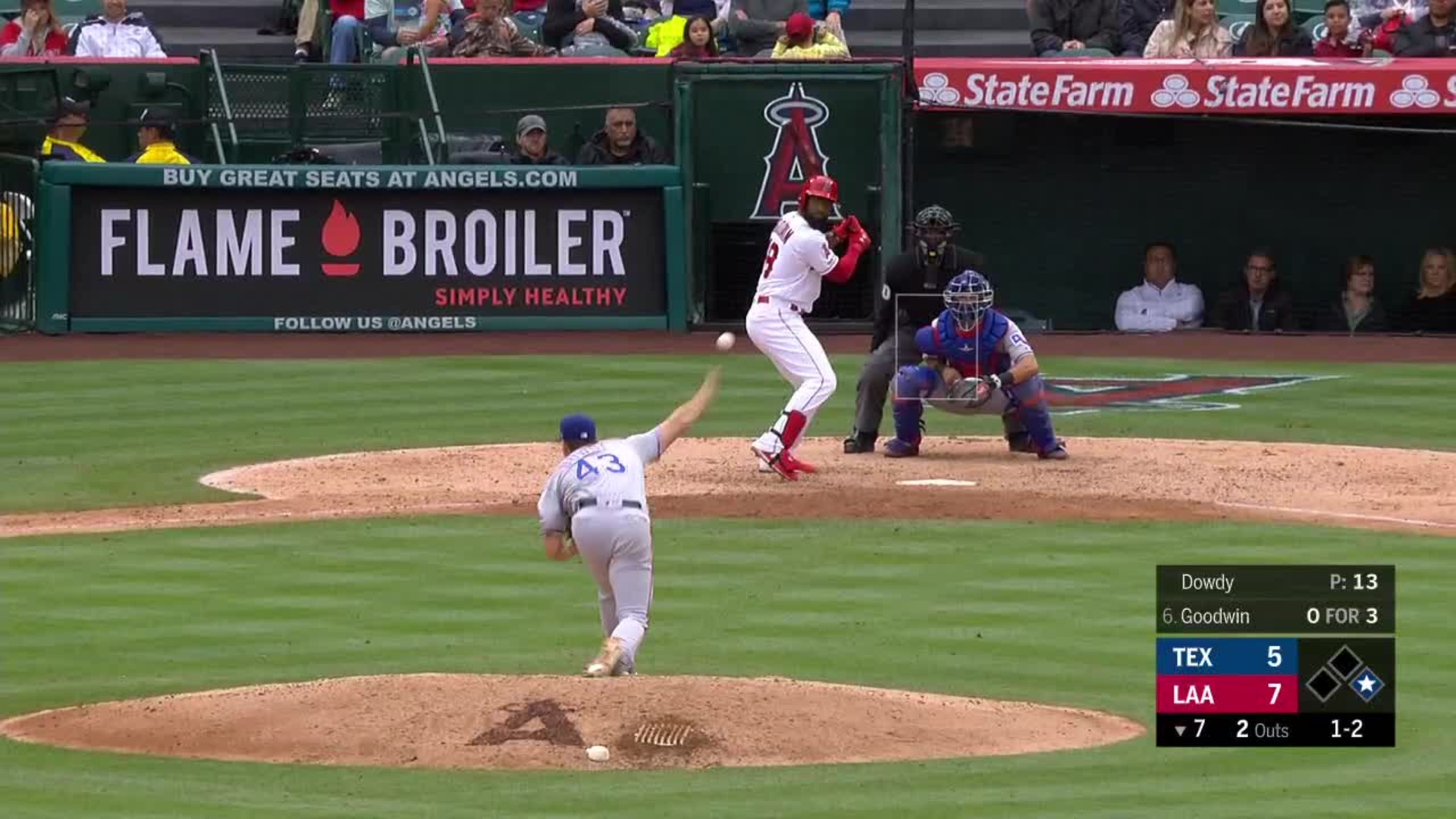 Brian Goodwin strikes out swinging.