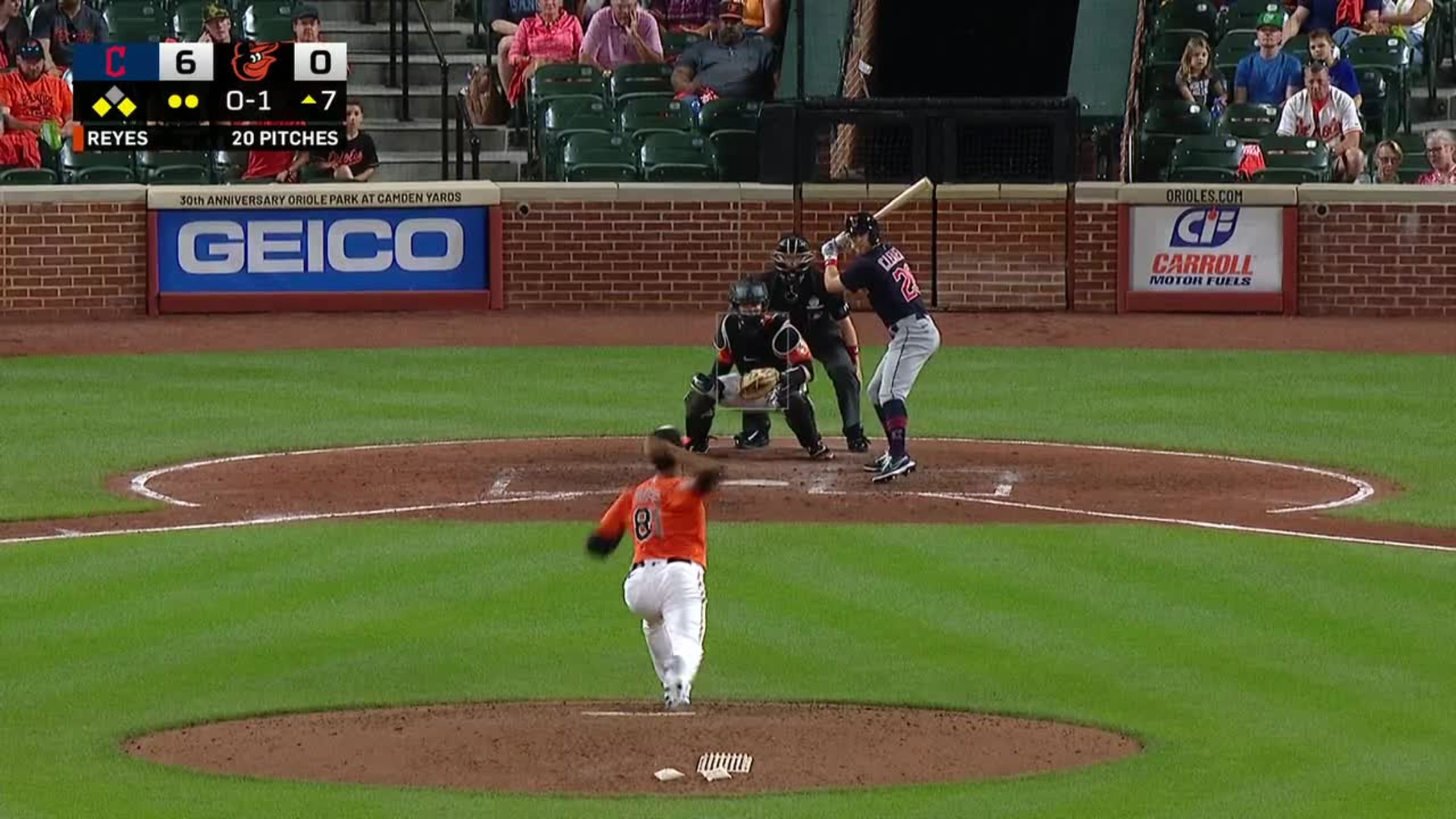 Denyi Reyes Ball In Dirt to Ernie Clement Denyi Reyes Ball In Dirt to Ernie Clement