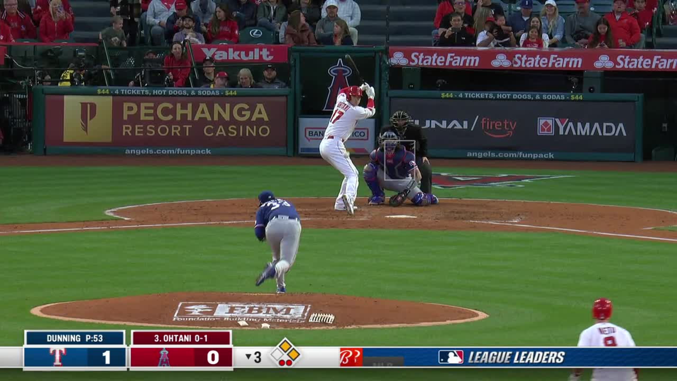 Shohei Ohtani grounds out, first baseman Nathaniel Lowe to pitcher Dane ...