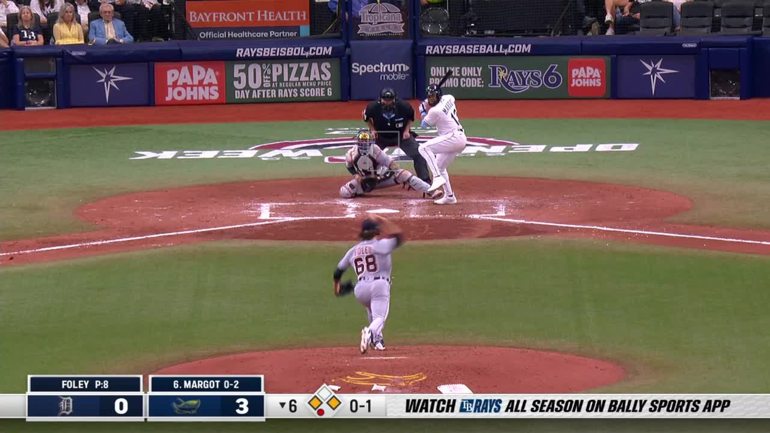 Manuel Margot grounds into a double play, shortstop Javier Baez to ...