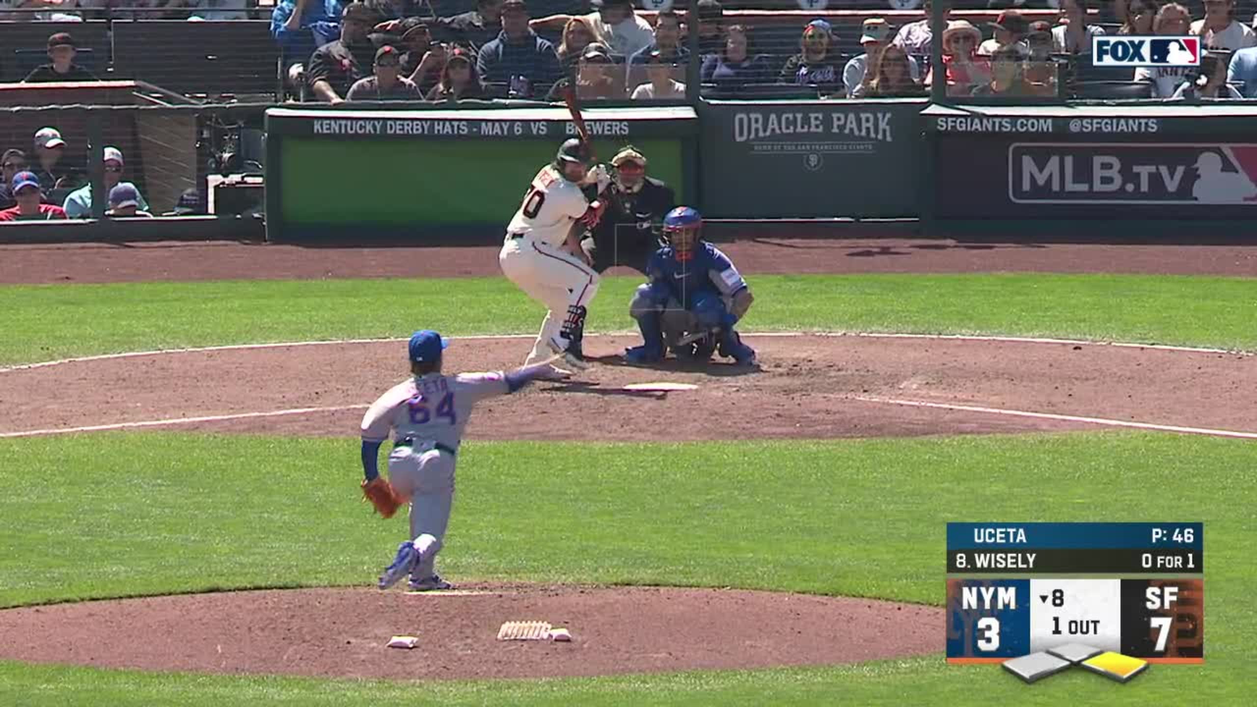 Brett Wisely grounds into a force out, first baseman Pete Alonso to ...