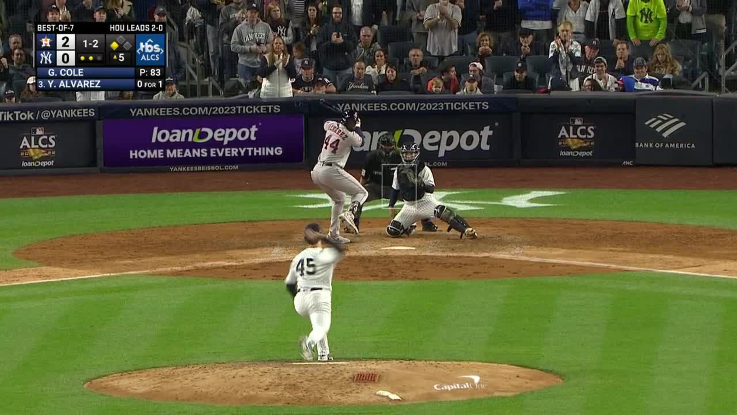 Yordan Alvarez strikes out swinging.