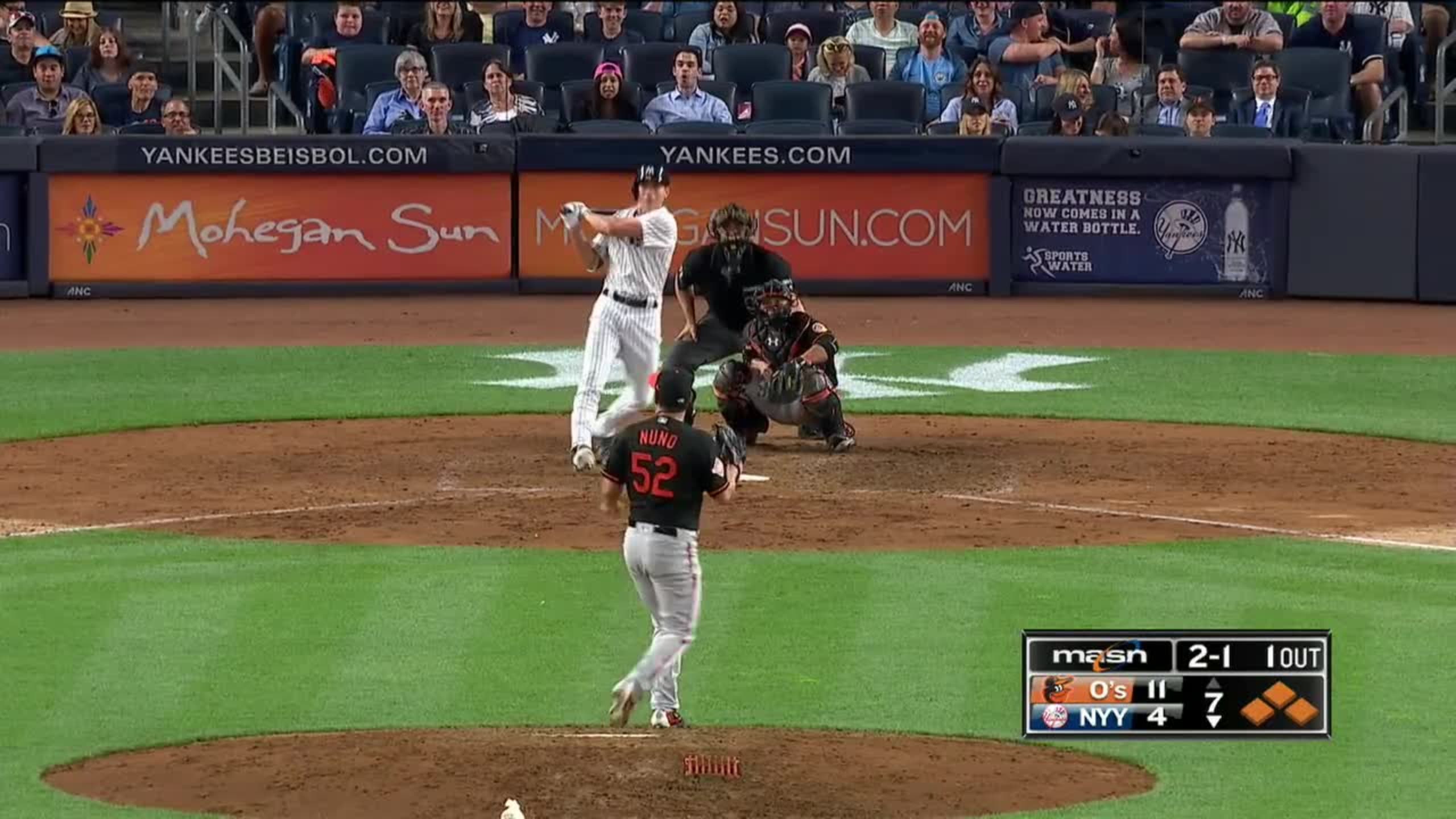 Jacoby Ellsbury hits a grand slam (3) to right field. Austin Romine ...