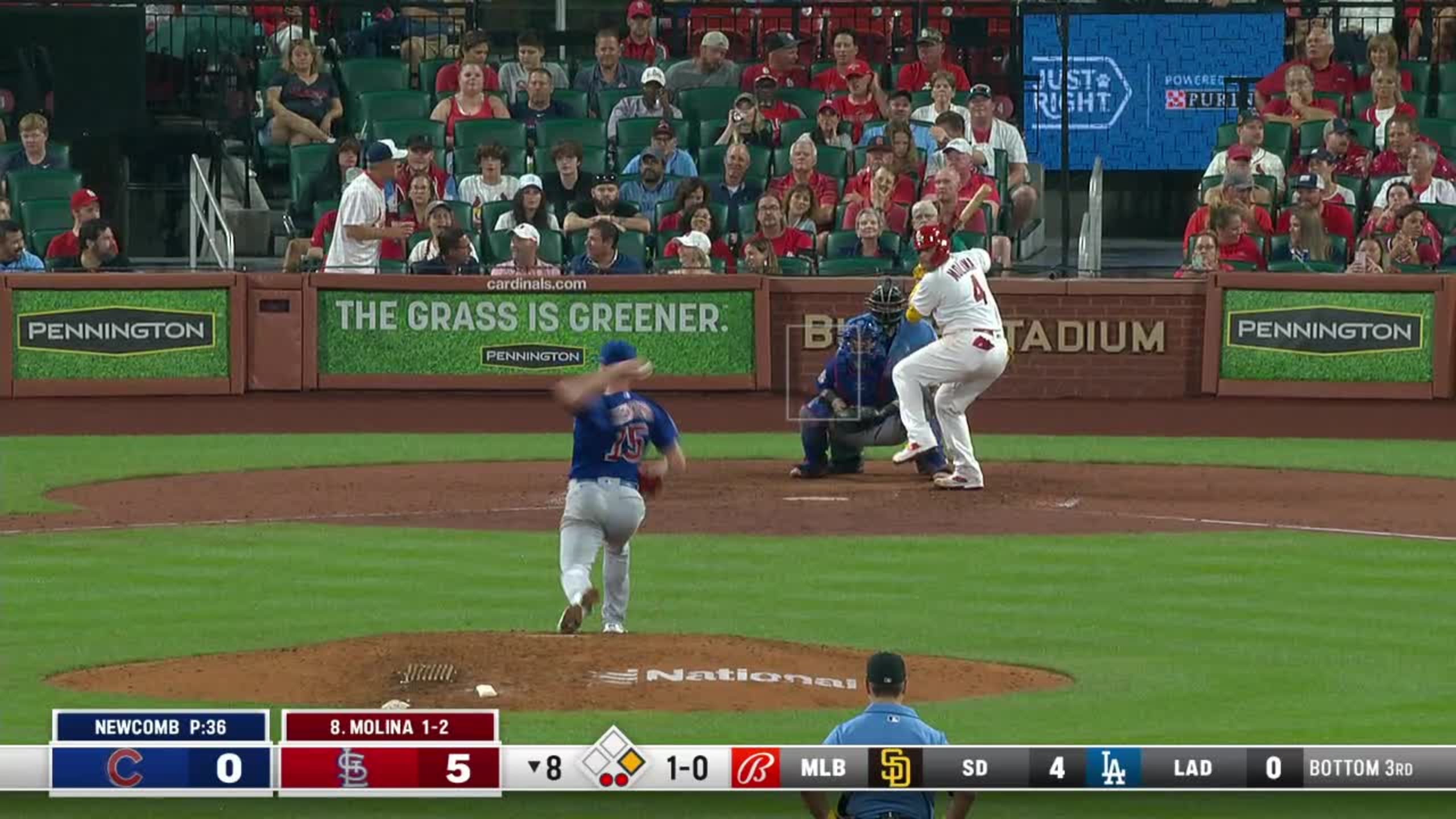 Sean Newcomb Ball In Dirt to Yadier Molina