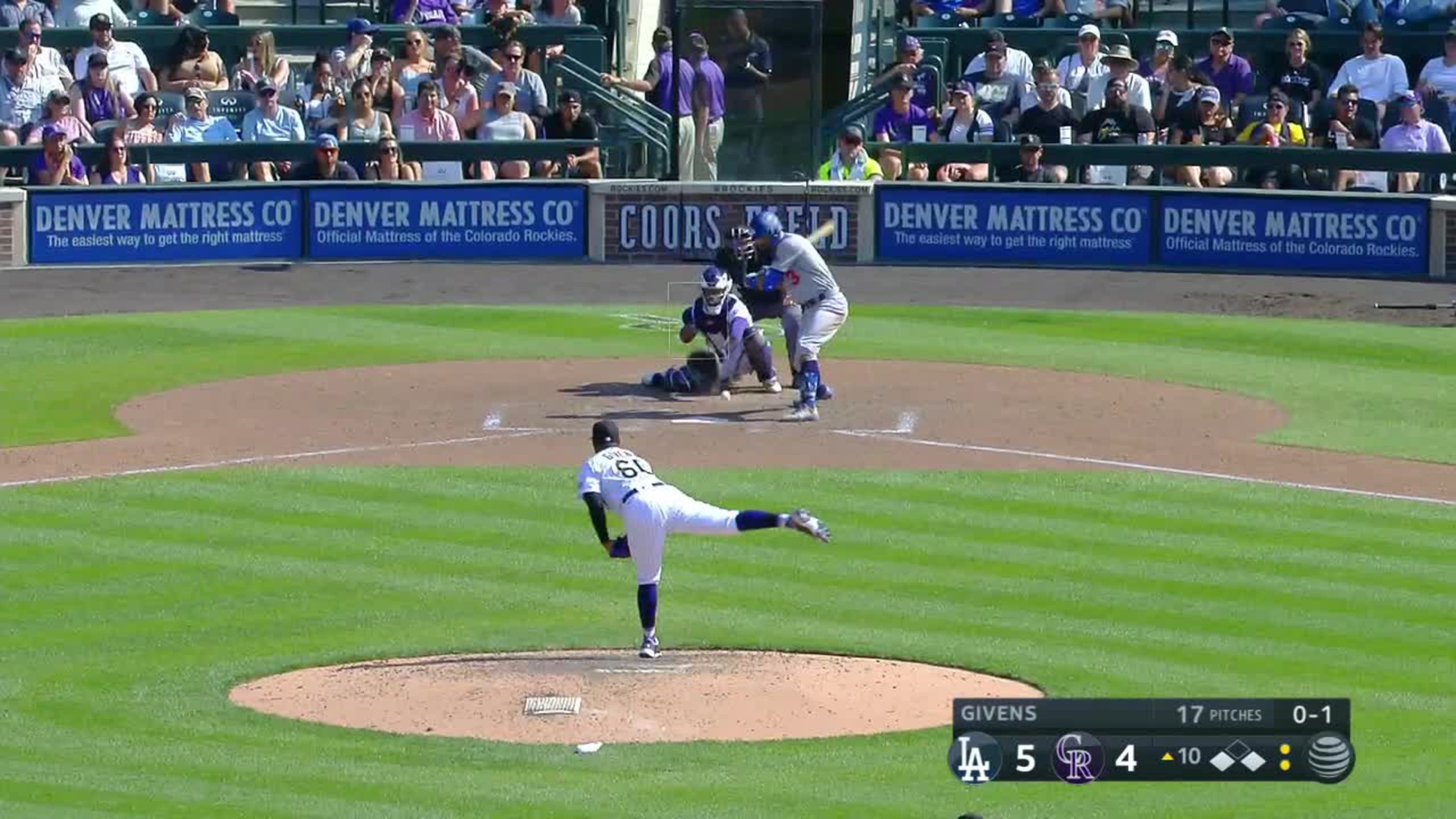 Mychal Givens Ball In Dirt to Chris Taylor