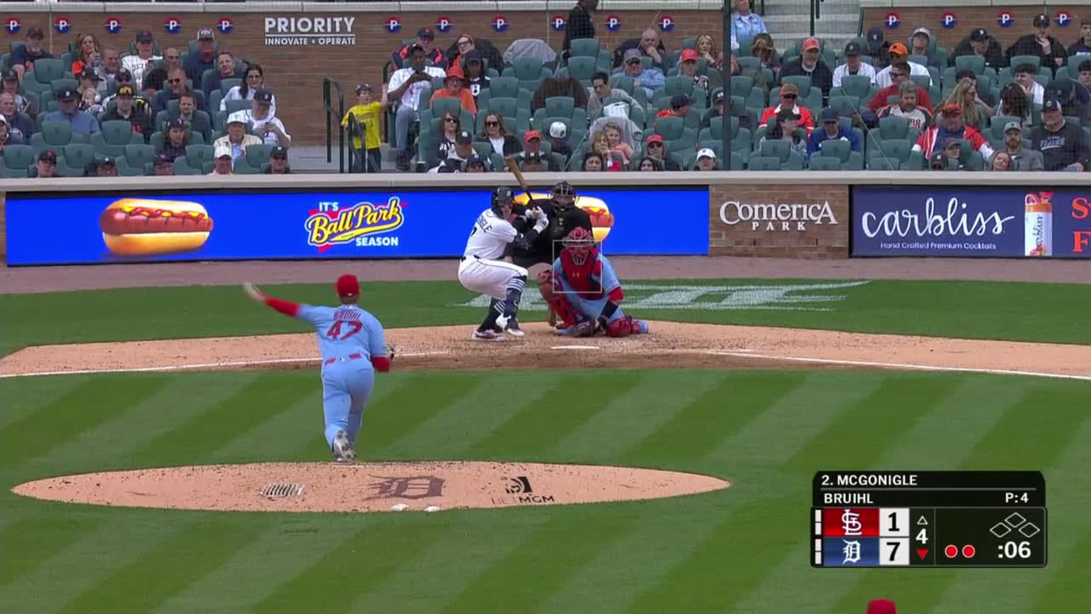 Justin Bruihl Strike cantado to Kevin McGonigle | 04/04/2026 ...