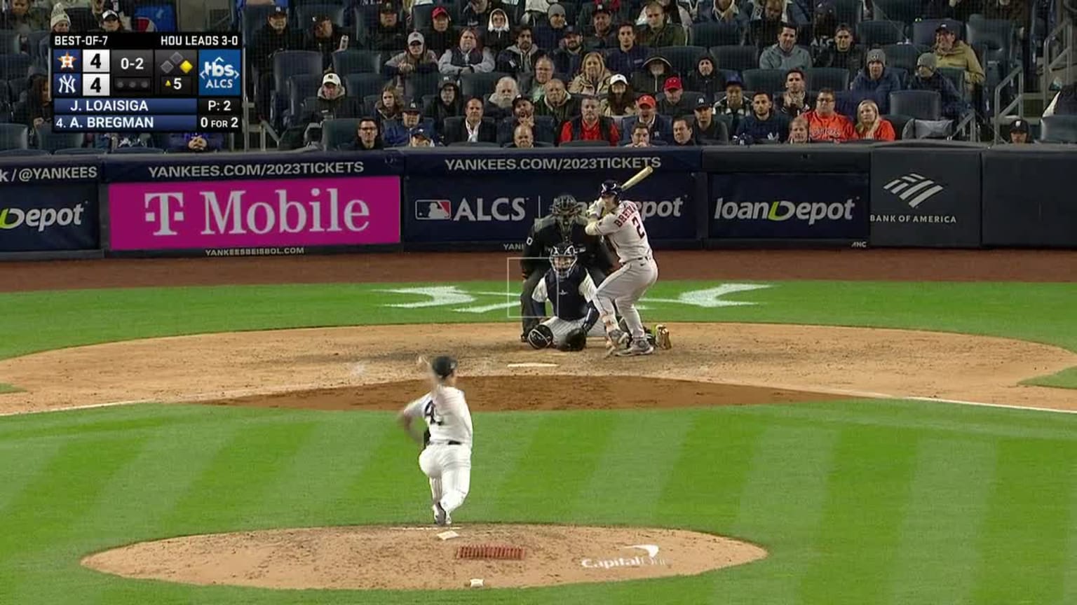 Alex Bregman grounds into a double play, pitcher Jonathan Loaisiga to ...