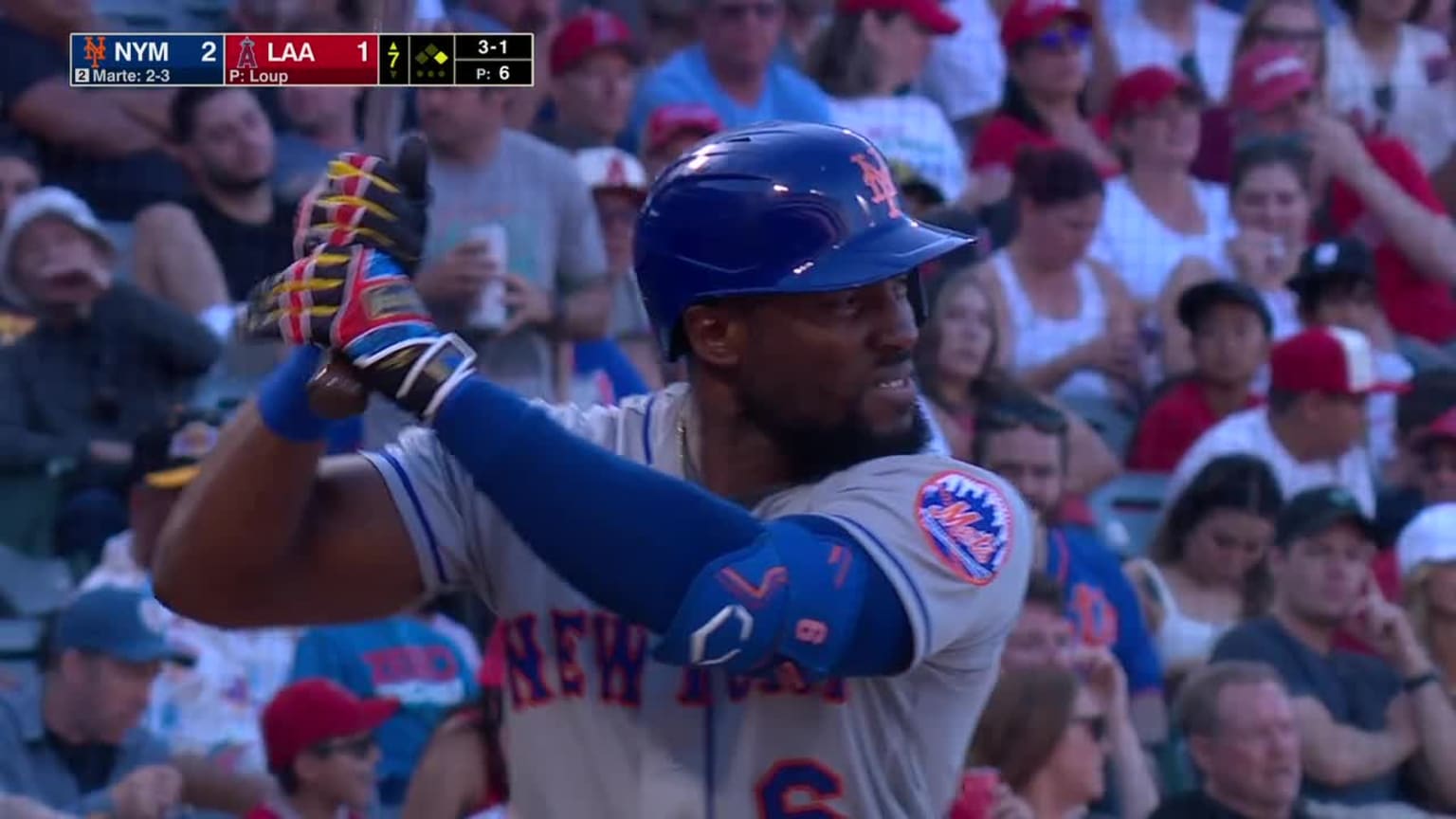 Starling Marte walks. Brandon Nimmo to 2nd. | 06/12/2022 | MLB.com