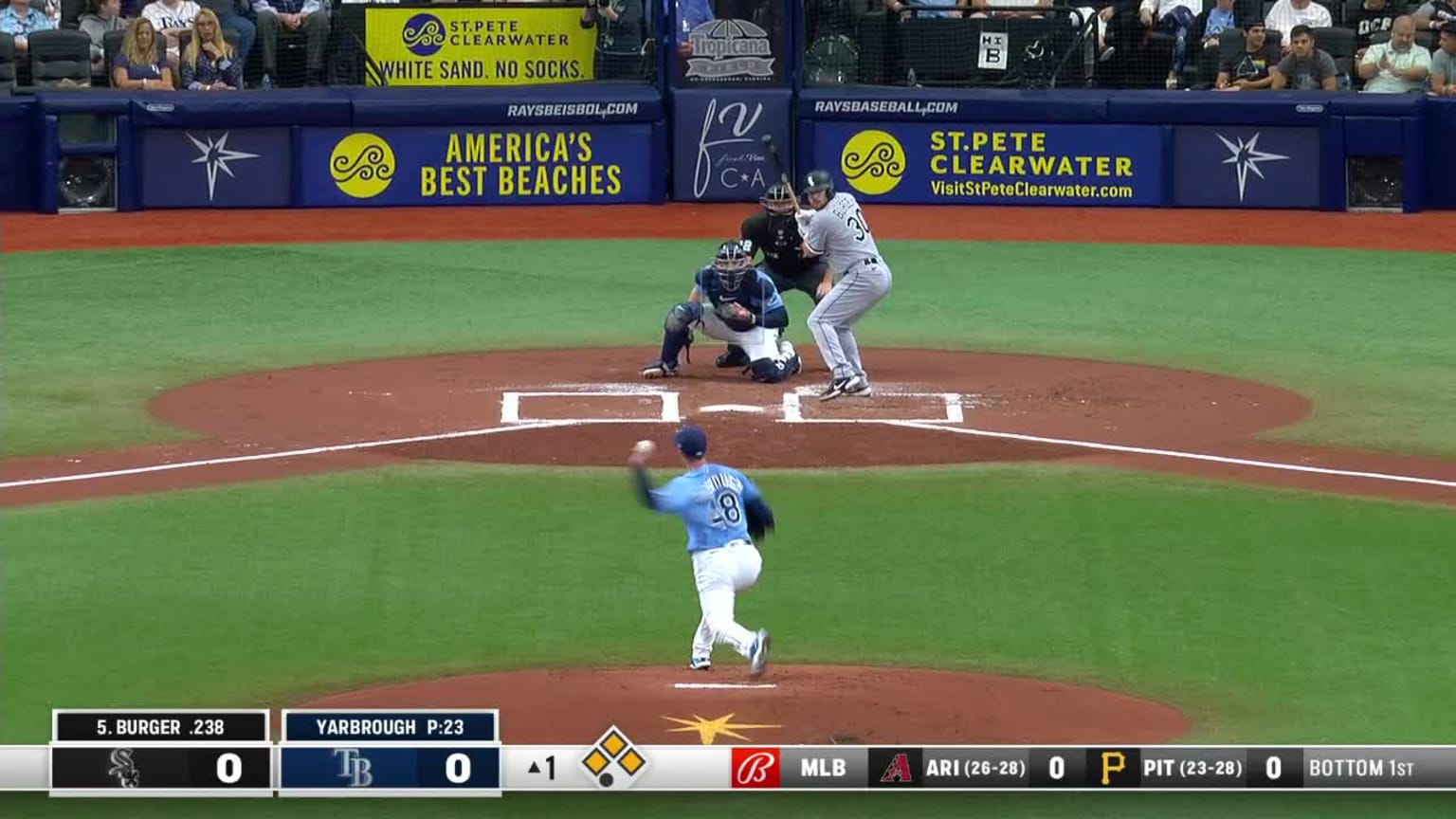 Ryan Yarbrough Called Strike to Jake Burger | 06/05/2022 | Chicago ...