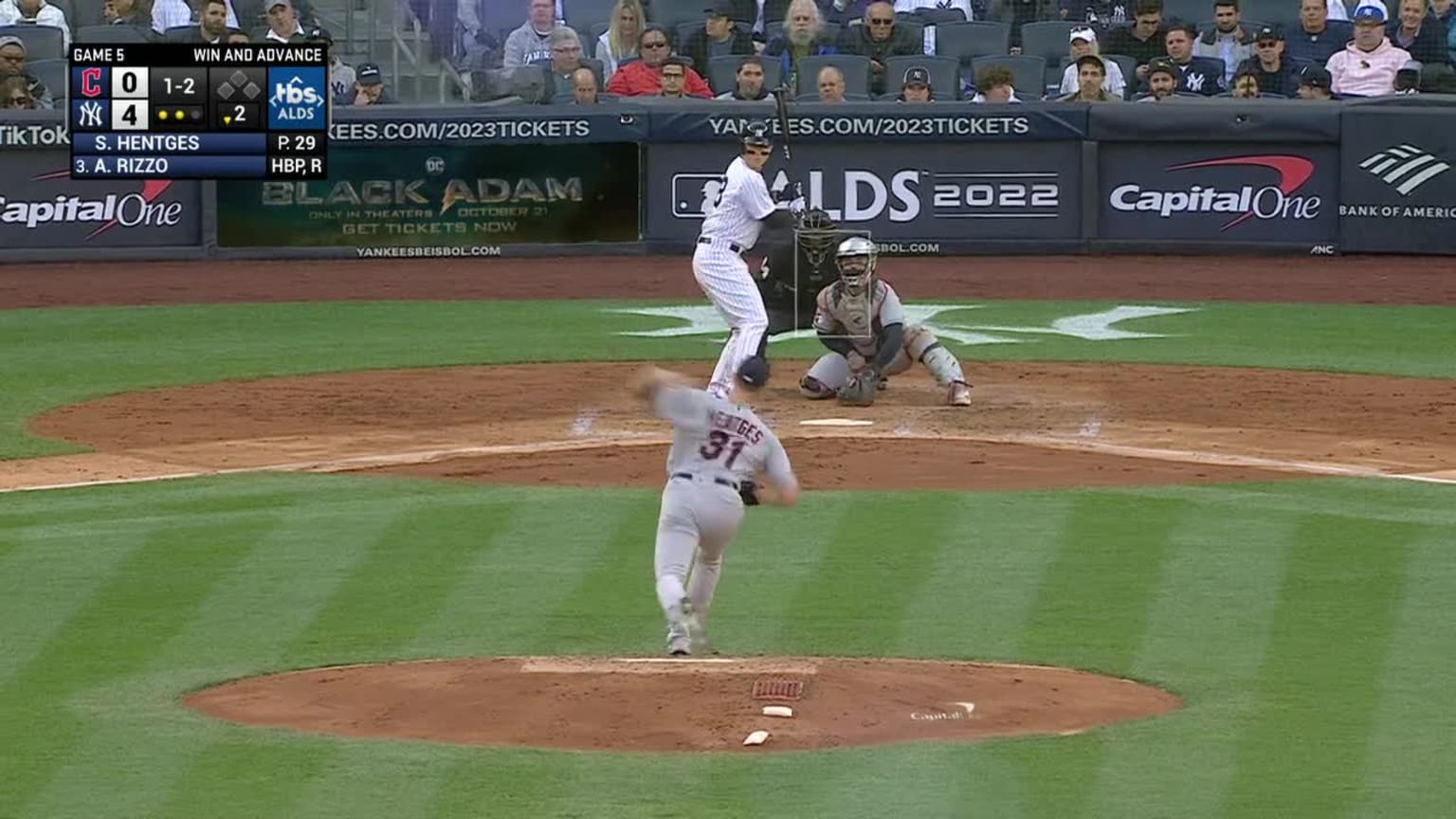 Anthony Rizzo strikes out swinging. | 10/18/2022 | Cleveland Guardians