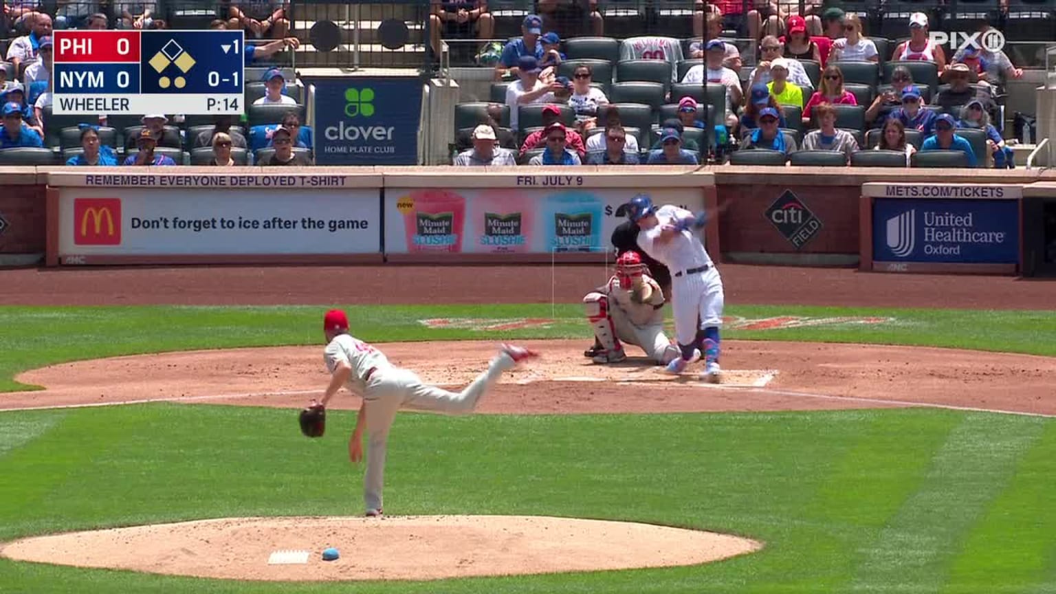Zack Wheeler Foul to James McCann | 06/27/2021 | St. Louis Cardinals