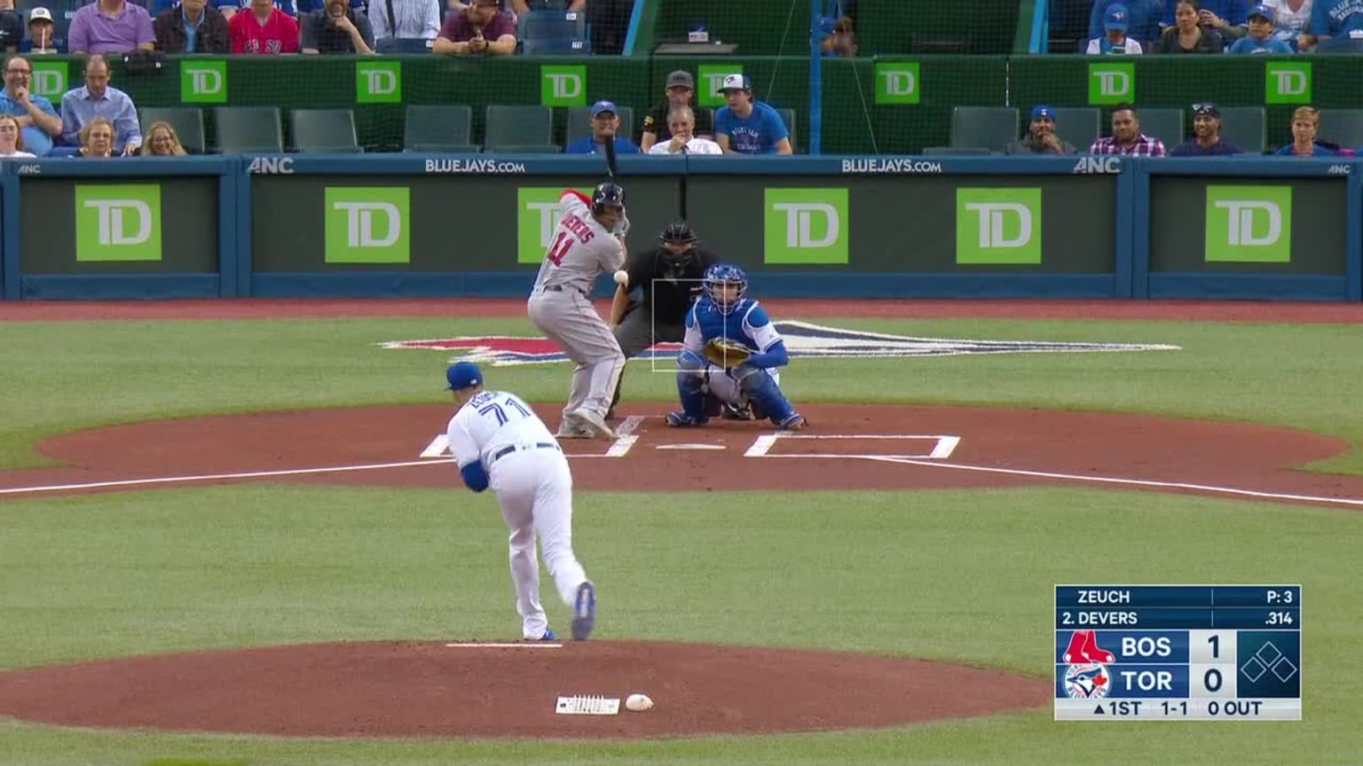 T.J. Zeuch Foul to Rafael Devers | 09/10/2019 | New York Yankees