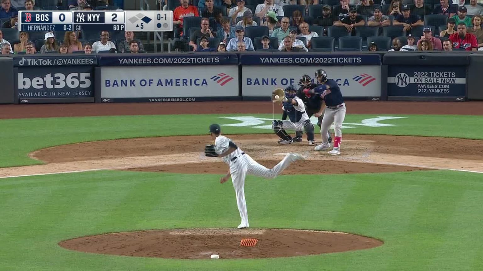 Luis Gil Ball to Enrique Hernandez | 08/17/2021 | Cleveland Guardians