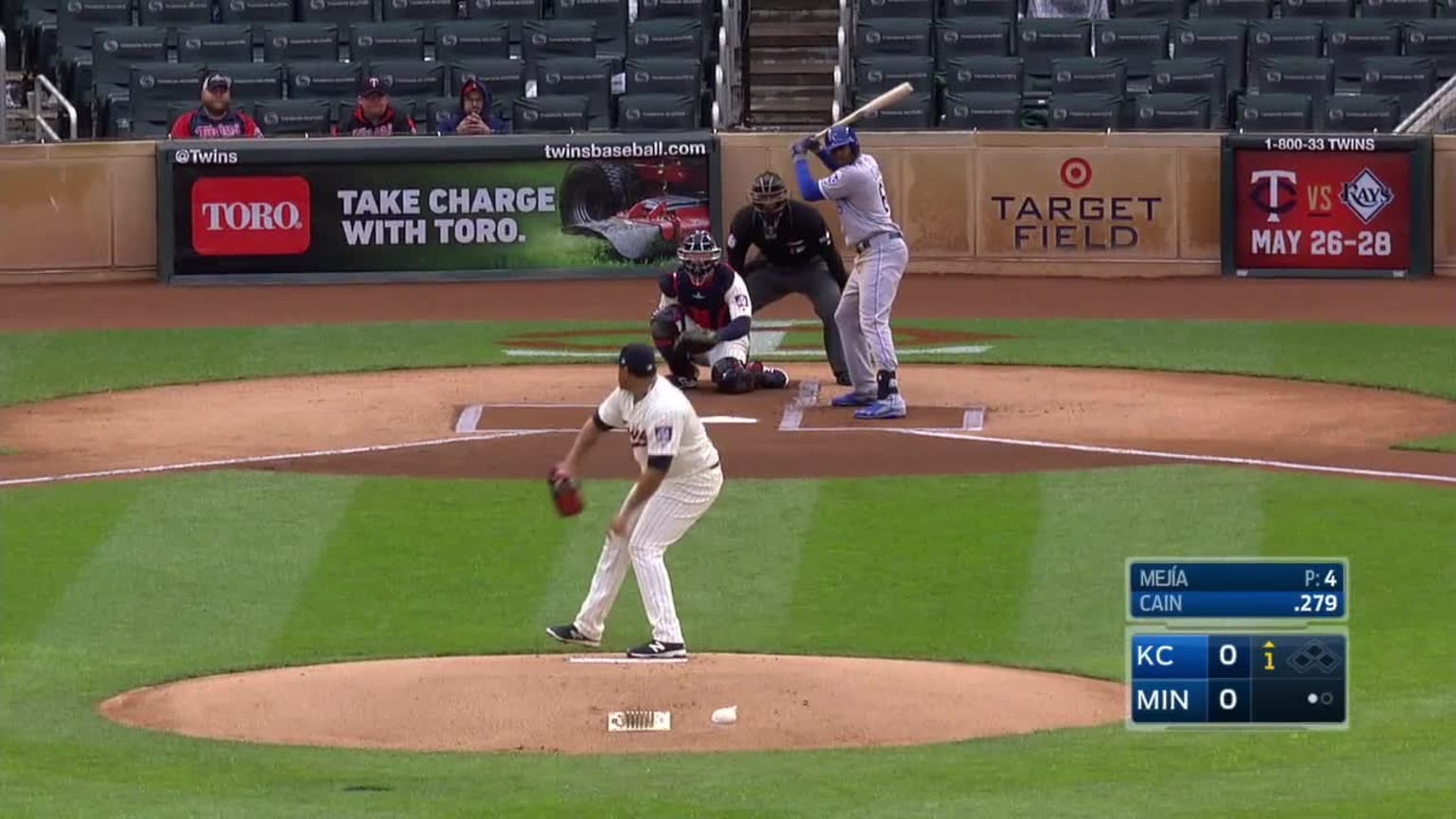 Lorenzo Cain grounds out, shortstop Ehire Adrianza to first baseman ...