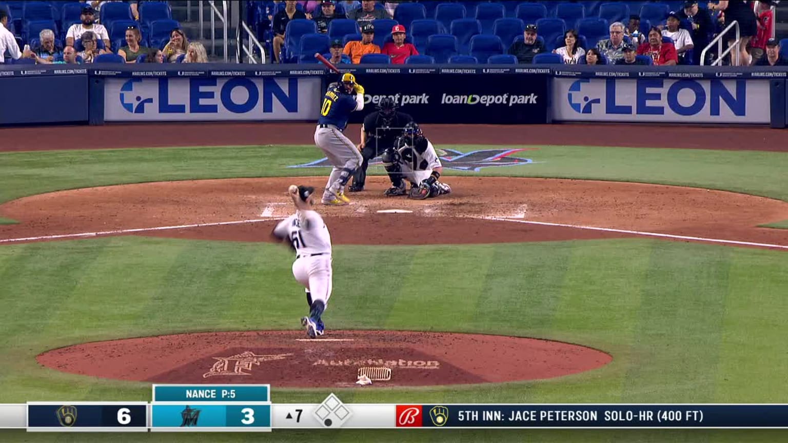 Tommy Nance Called Strike to Omar Narvaez | 05/15/2022 | Milwaukee Brewers