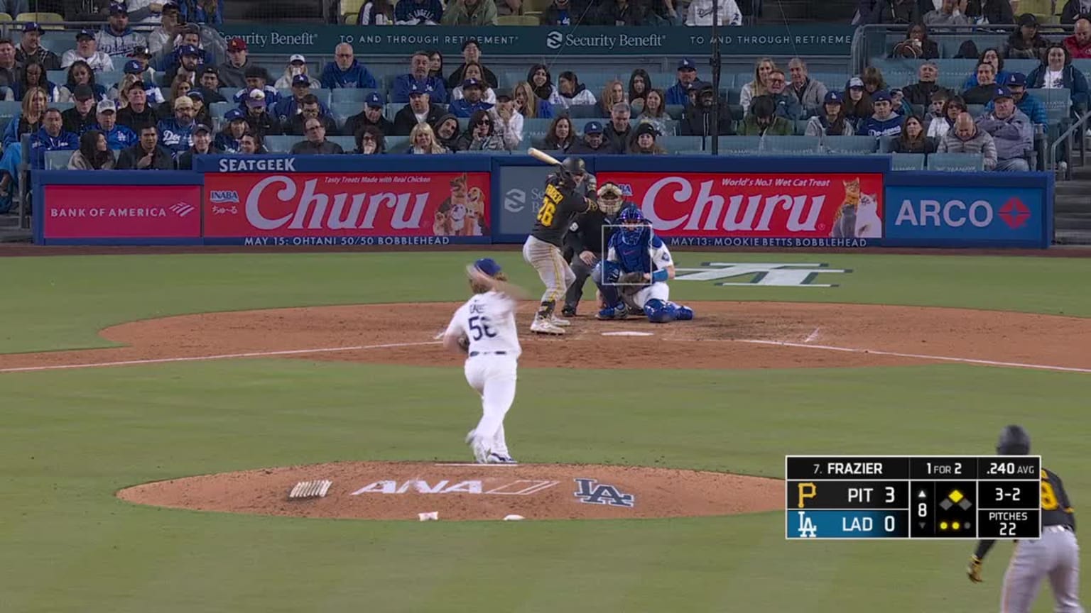Adam Frazier flies out to right fielder Teoscar Hernández. | 04/25/2025 ...