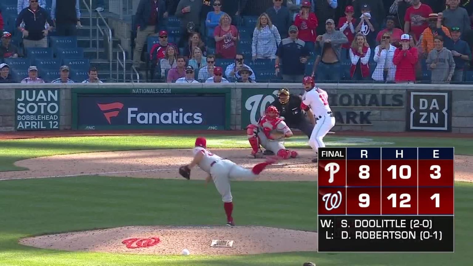 Jake Noll walks. Anthony Rendon scores. Juan Soto to 3rd. Ryan ...