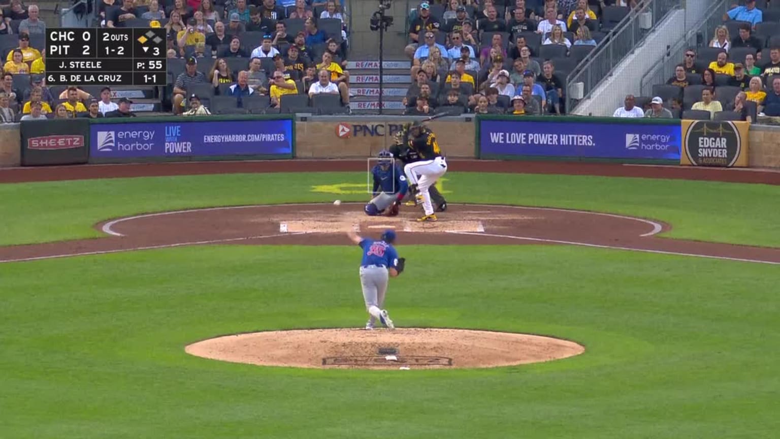 Bryan De La Cruz grounds out, second baseman Nico Hoerner to first ...
