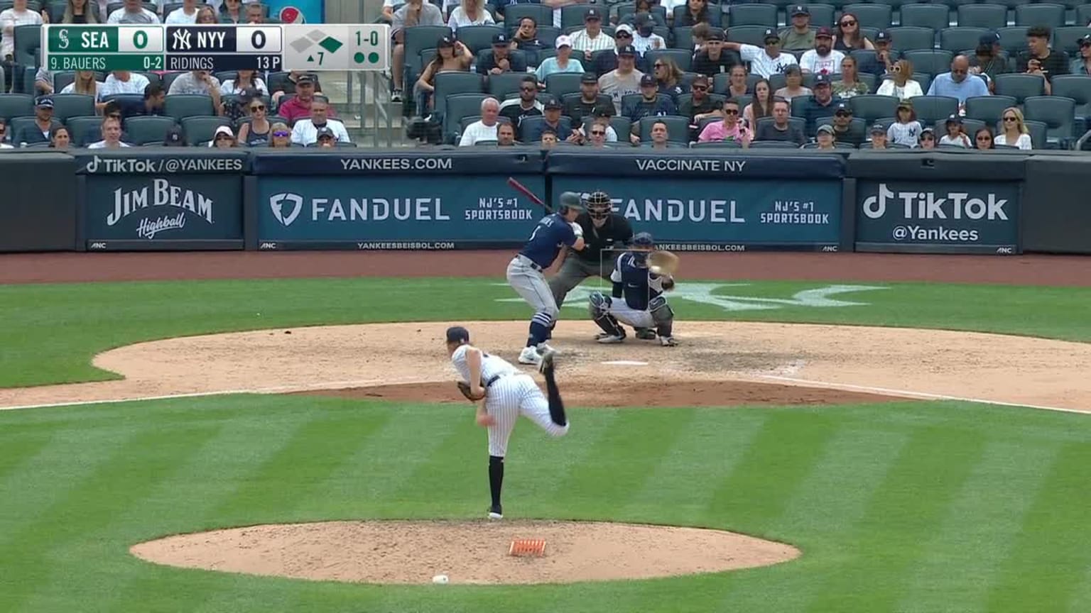 Stephen Ridings Ball to Jake Bauers | 08/08/2021 | New York Yankees
