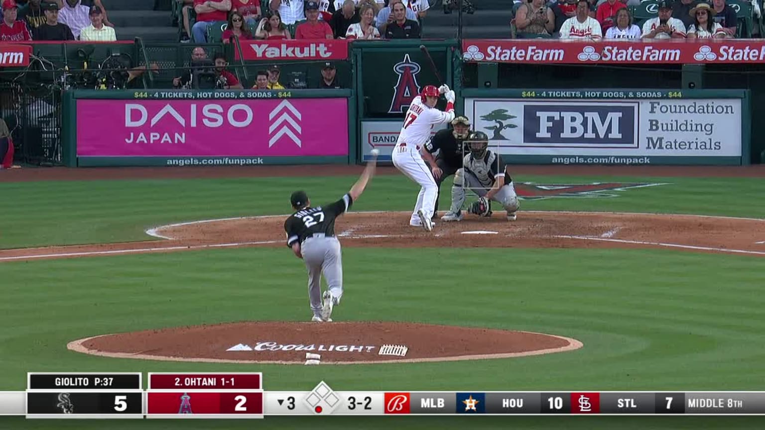 Shohei Ohtani strikes out on a foul tip. | 06/28/2023 | MLB.com