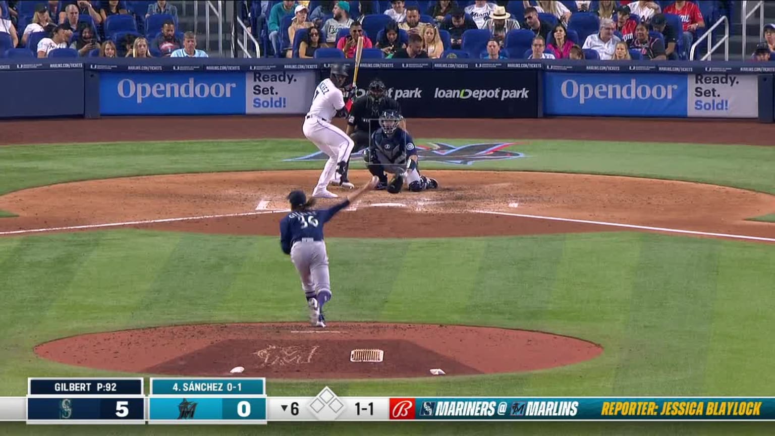 Logan Gilbert Ball to Jesus Sanchez | 05/01/2022 | MLB.com