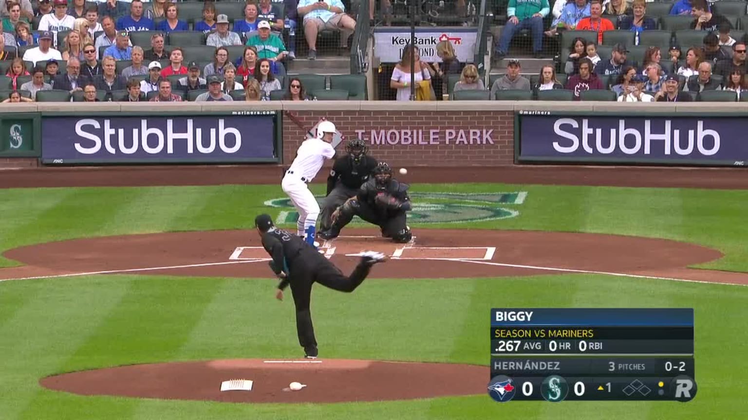 Felix Hernandez Ball to Cavan Biggio | 08/24/2019 | San Diego Padres